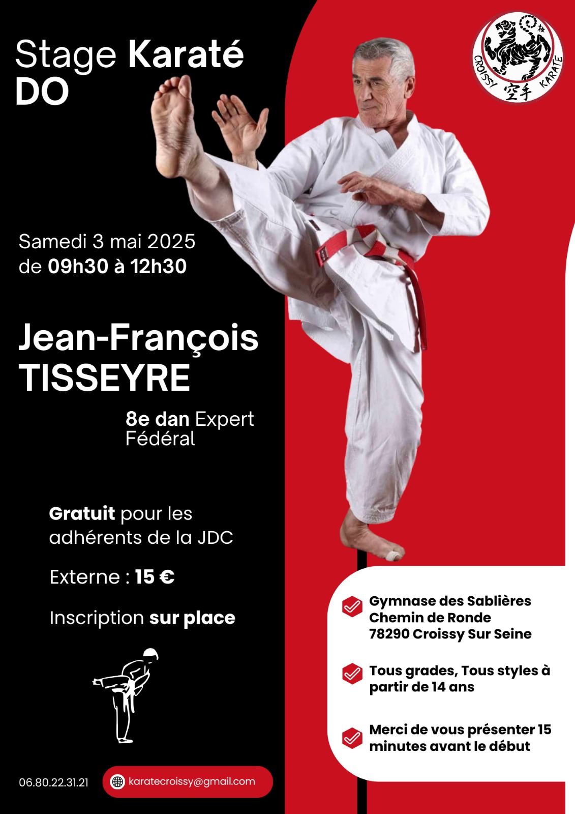 Stage Karaté Do : Jean-François TISSEYRE le 3 mai 2025 – Karaté Croissy